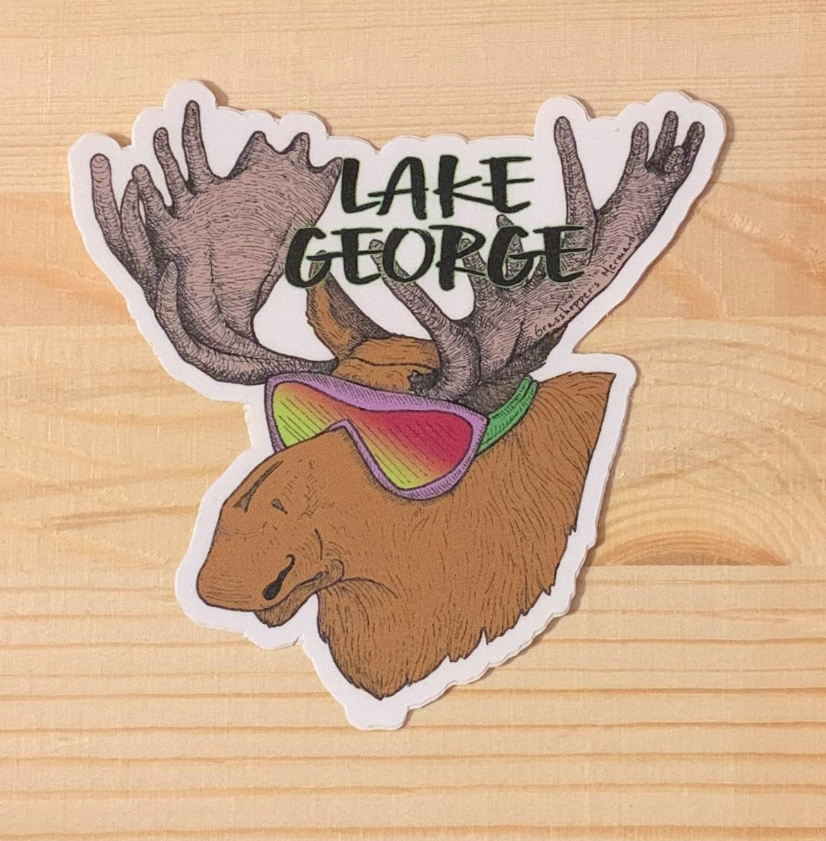 Lake George Hand Drawn Sticker – The Indian Tepee